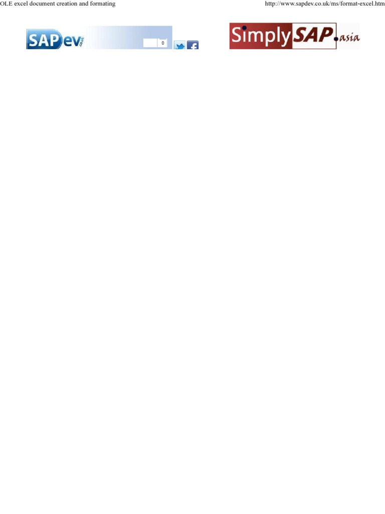 Ole Excel Document Creation And Formating Pdf Microsoft Excel