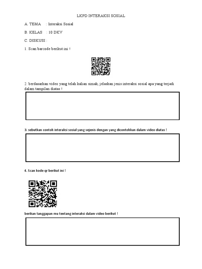 LKPD Interaksi Sosial | PDF | Ilmu Sosial | Komputer