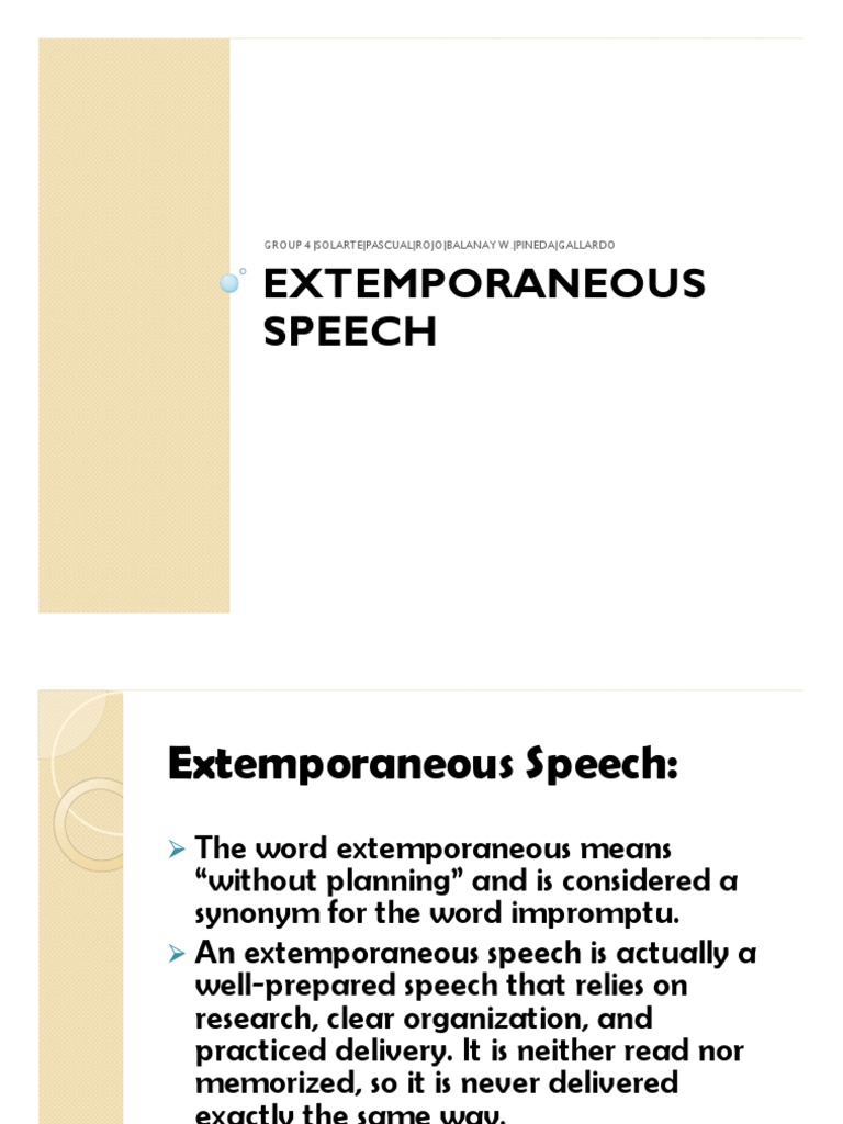 Extempo Speech4 | PDF | Improvisation | Brainstorming