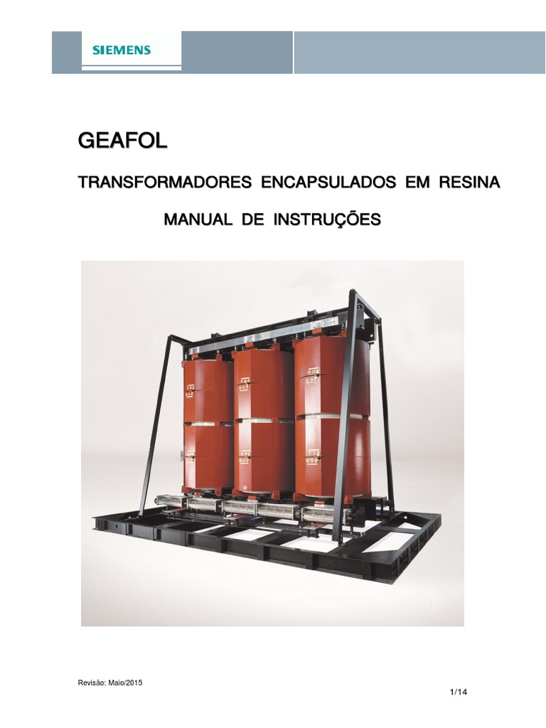 Manual de Instalação de Transformadores Geafol | PDF | Transformador | Relé