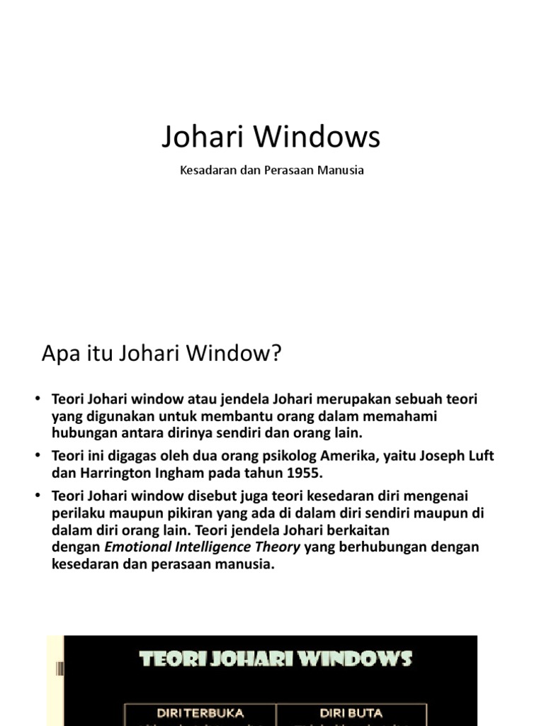 Johari Windows | PDF