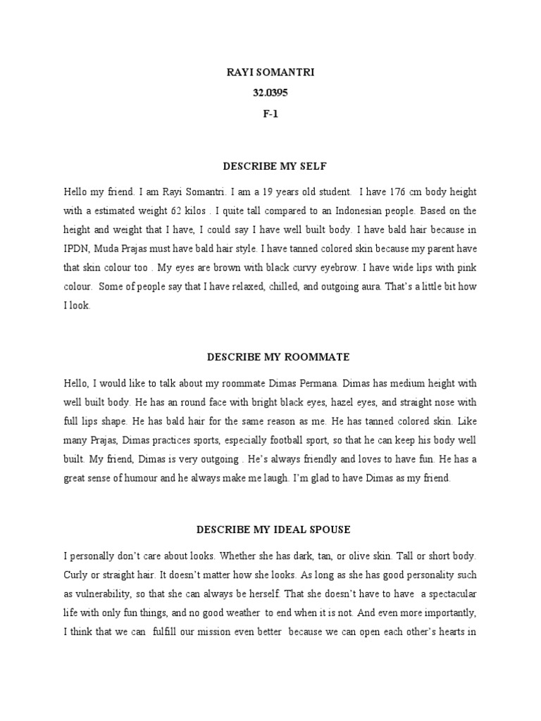 Describe Physical Appearance | PDF