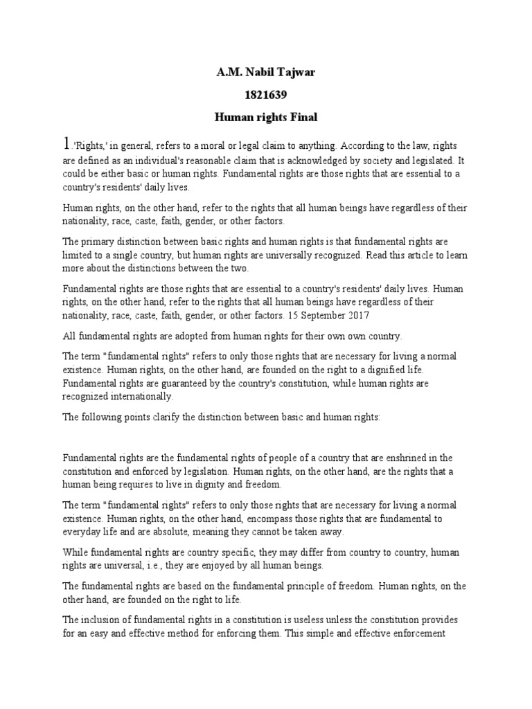 Human rights Final | PDF | Treaty | Human Rights