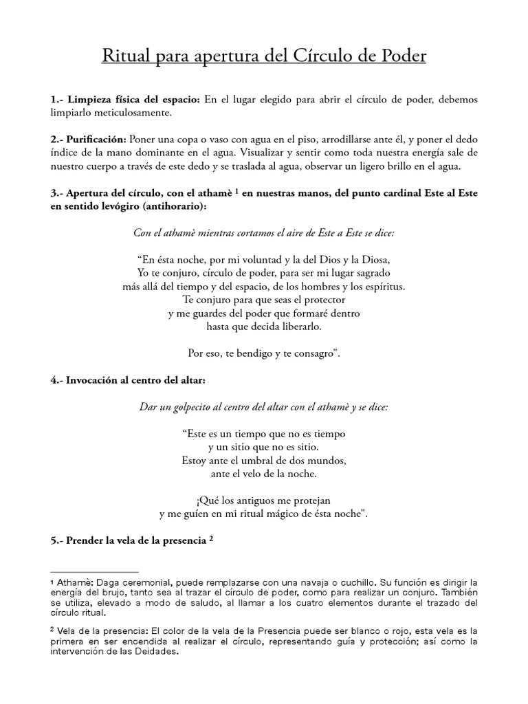 Ritual de Círculo de Poder | PDF | Amor | Diosa