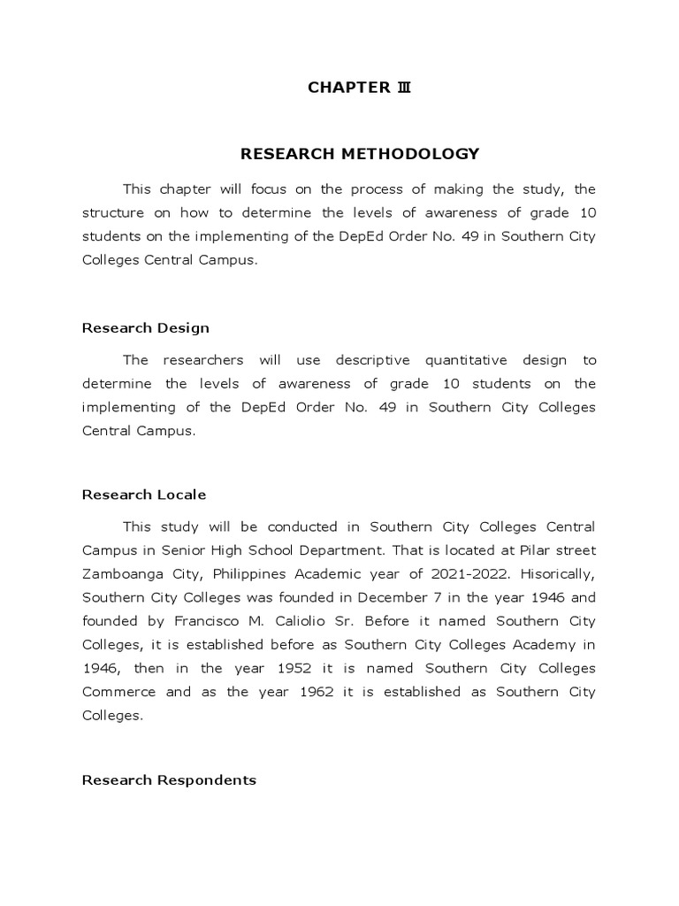 Chapter : Research Design | PDF | Survey Methodology | Quantitative ...