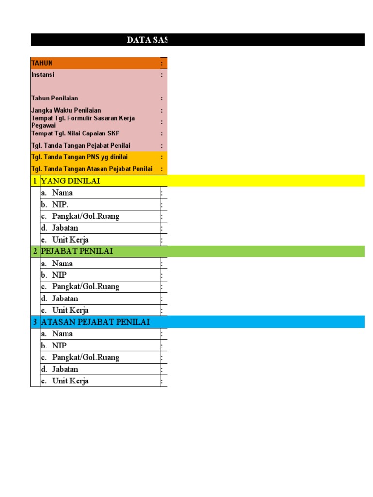 Contoh SKP Dinas | PDF