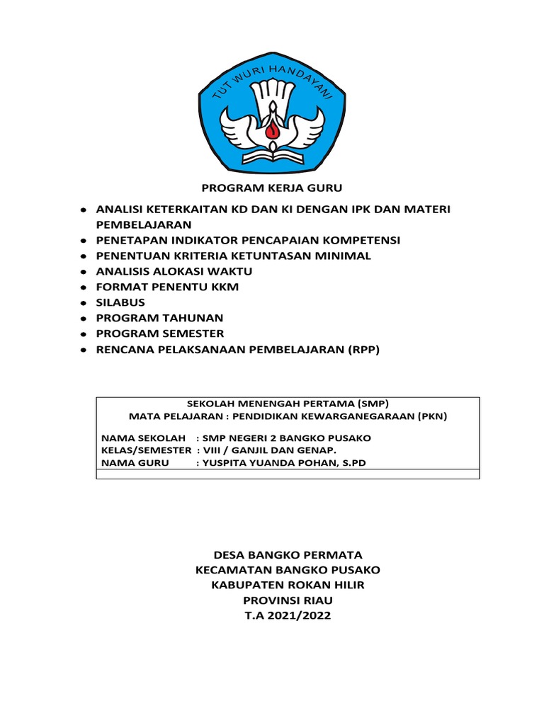 Program Kerja Guru | PDF
