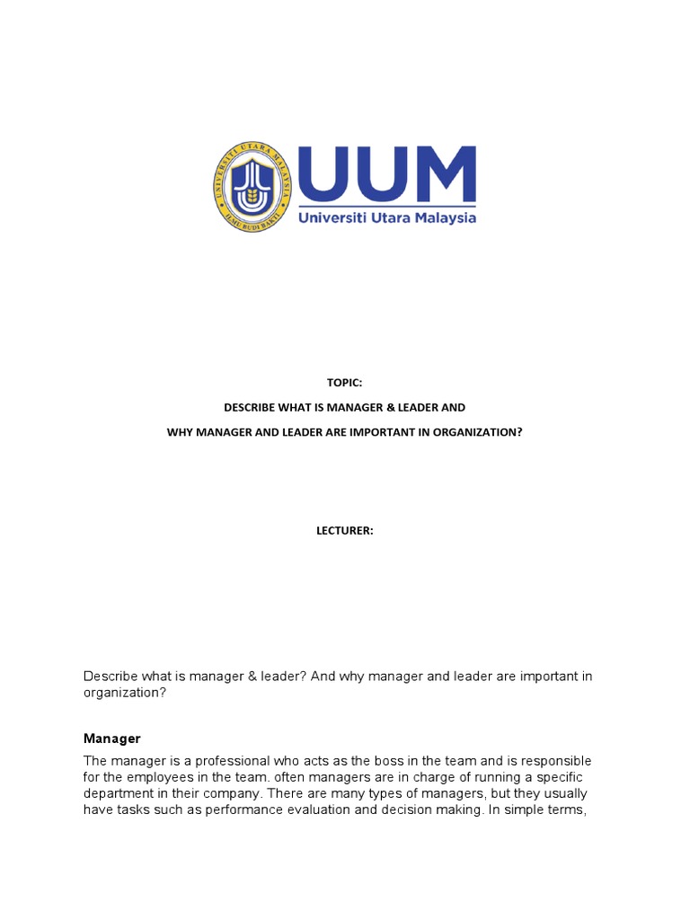 Individual Assignment Leadership (1) - Muhammad Husnul Ulya - 290873 | PDF | Leadership | Goal