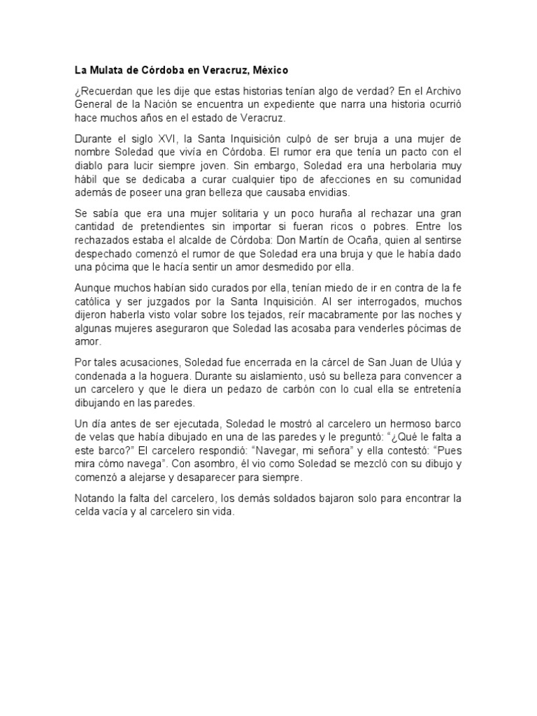 La Mulata de Córdoba en Veracruz | PDF