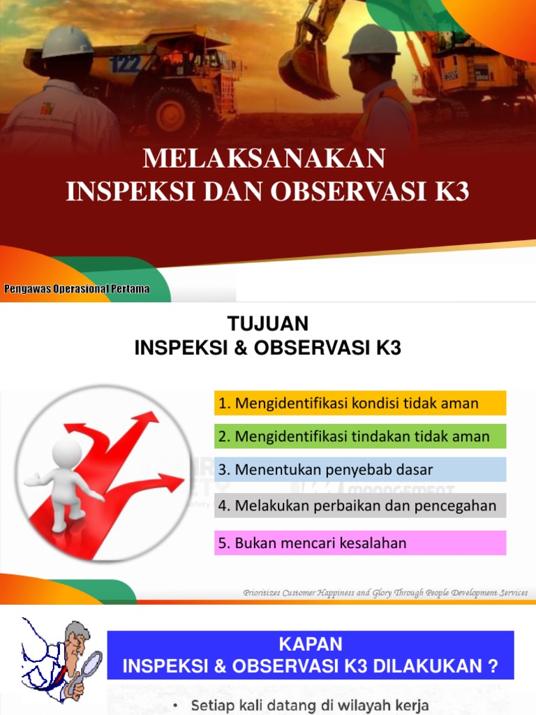 Melaksanakan Inspeksi & Observasi K3 - Ok | PDF | Business | Self ...