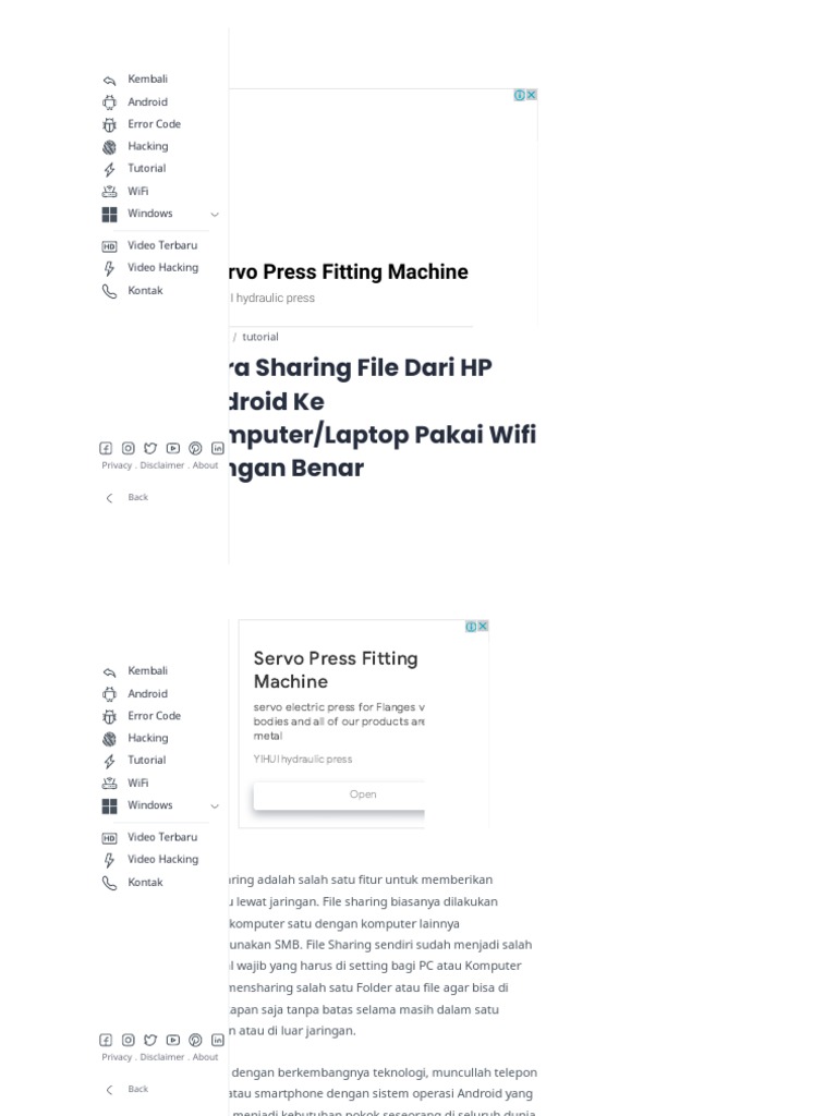 Cara Sharing PC Ke HP | PDF