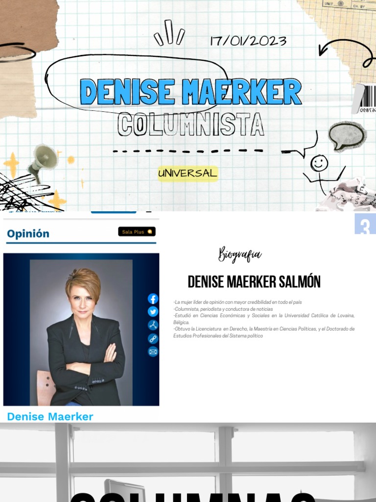 Biografía y columnas de Denise Maerker | PDF