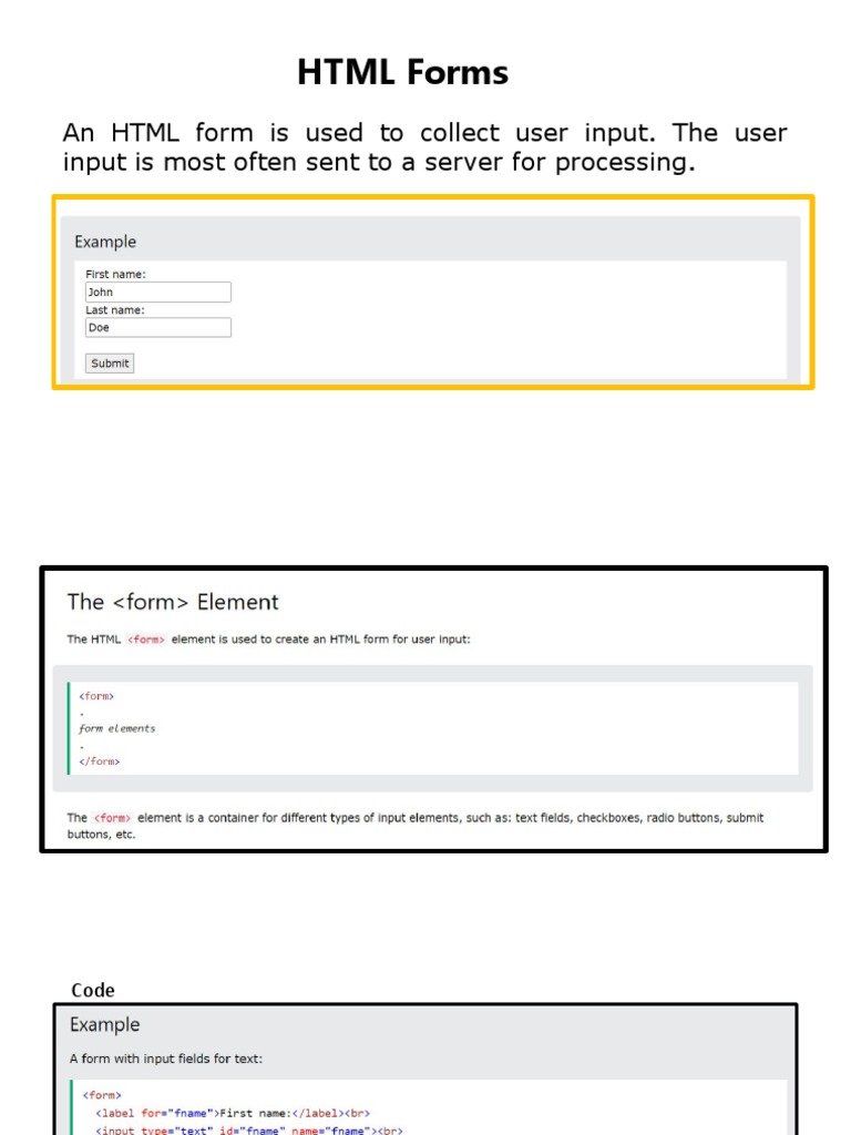 HTML Forms | PDF