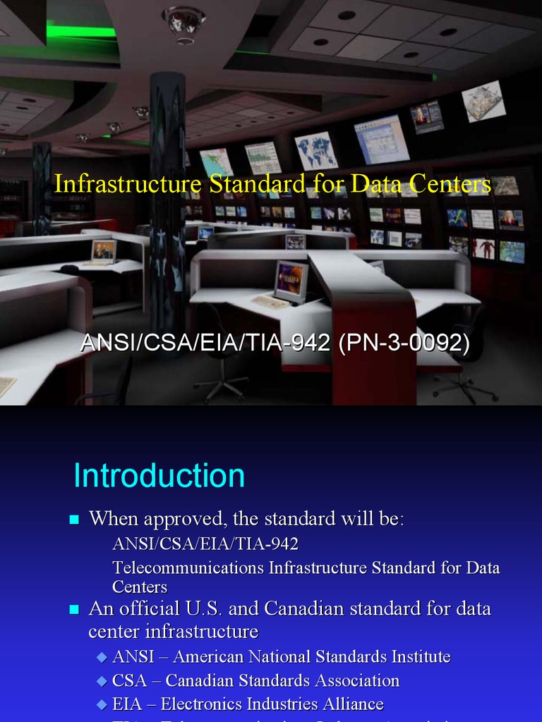 Tia Infrastructure Standards For Data Centers By Jew Pdf Data