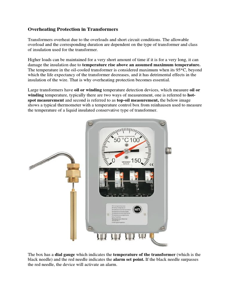 Overheating Protection in Transformers | PDF