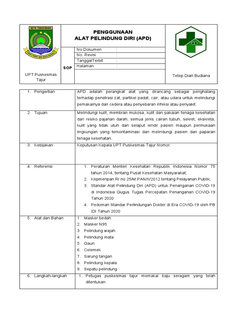 SOP APD Baru | PDF
