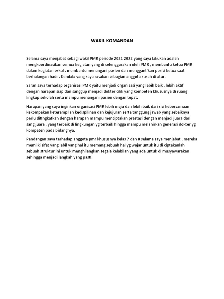 Laporan Kinerja PMR SMPN 42 Bandung 2021-2022 | PDF