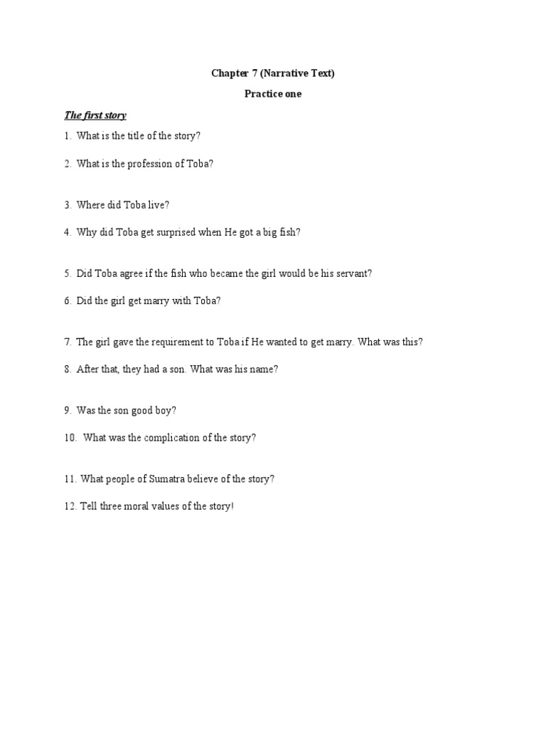 Soal Video Narrative Text | PDF