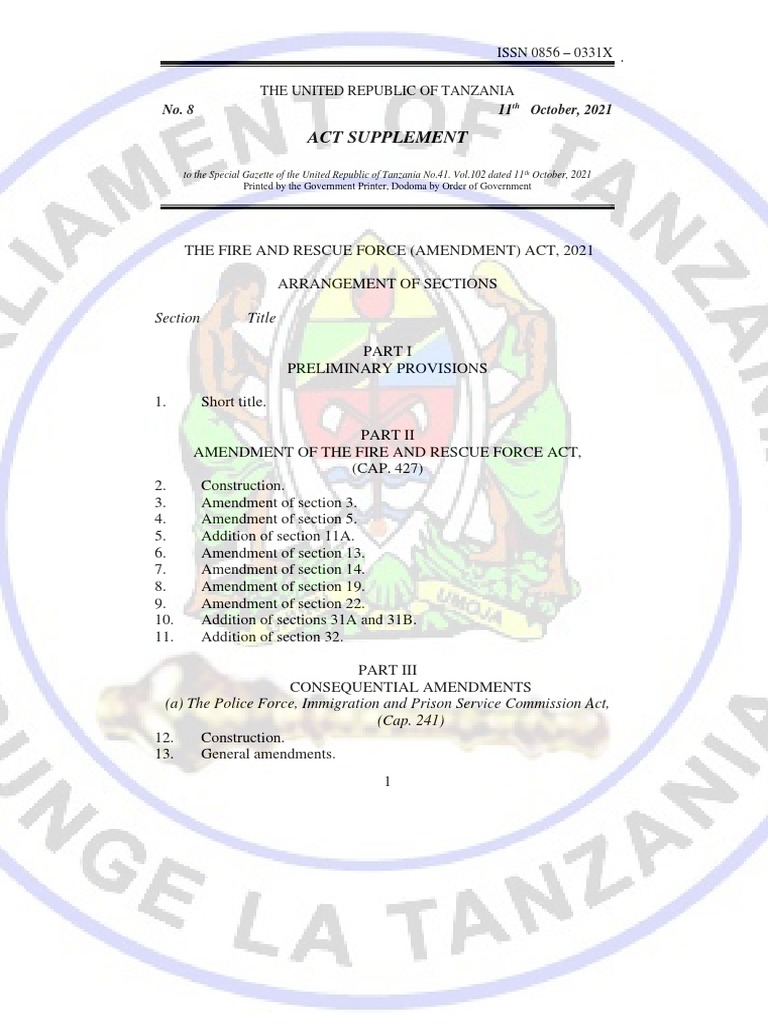 1649231747-Act No. 8 The Fire and Rescue Force (Amendment) Act, 2021 ...