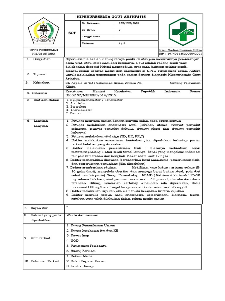 Gout Arthritis | PDF