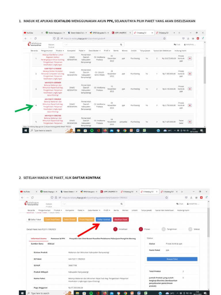 Tutorial Penyelesaian Paket Ecatalog | PDF