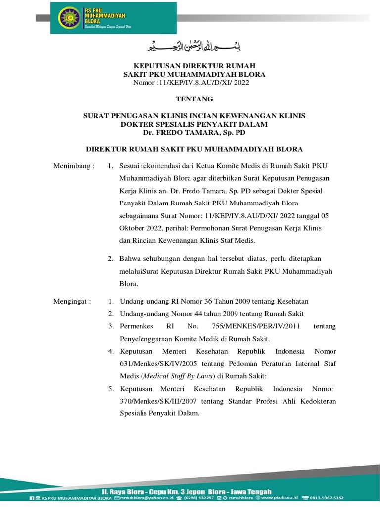 SPK RKK Kre DR Fredo | PDF