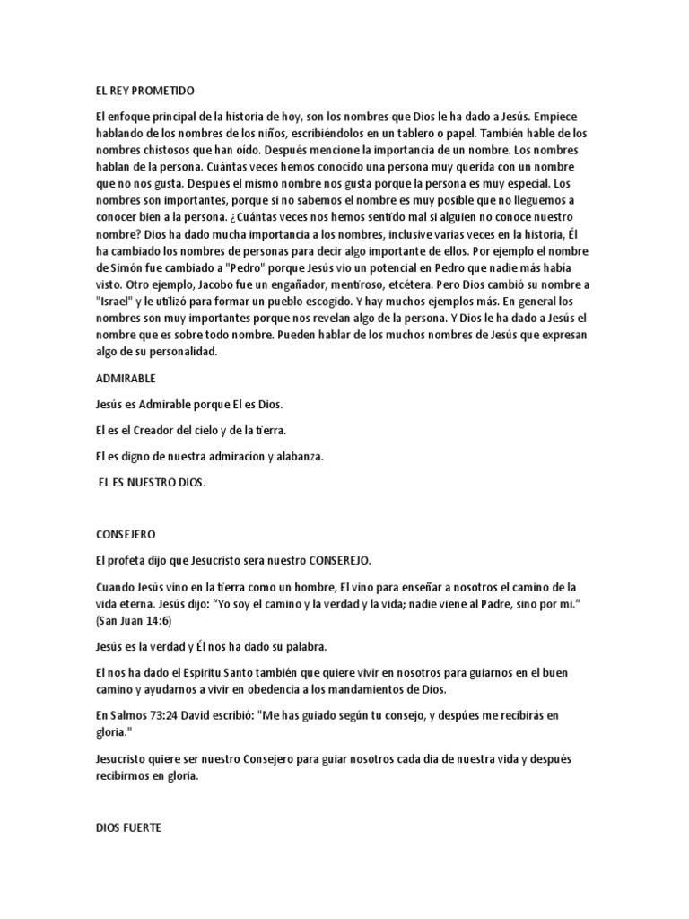 El Rey Prometido | PDF | Jesús | Oración