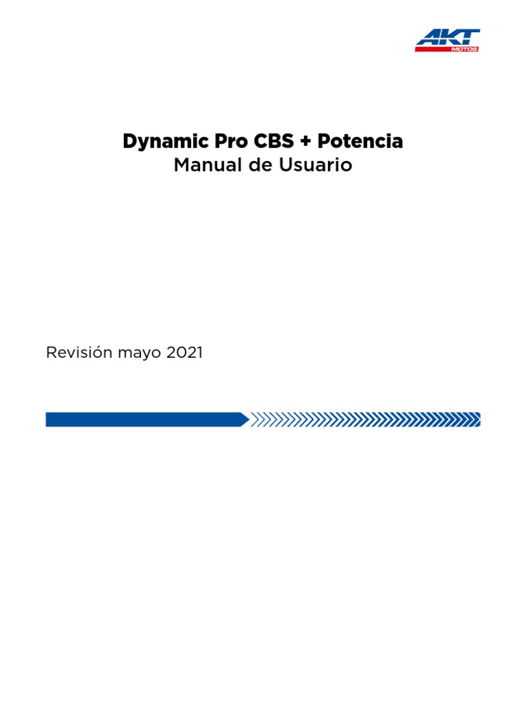 Manual de Usuario Dynamic Pro CBS | PDF | Motocicleta | Neumático