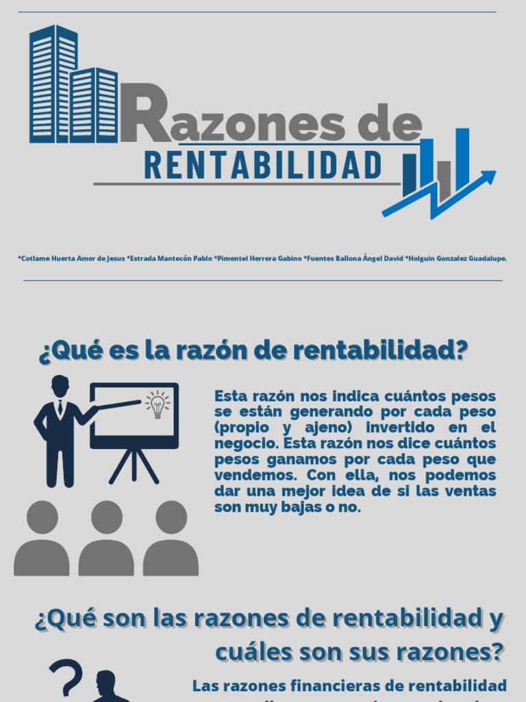 Razones de Rentabilidad. | PDF | Rentabilidad sobre recursos propios ...