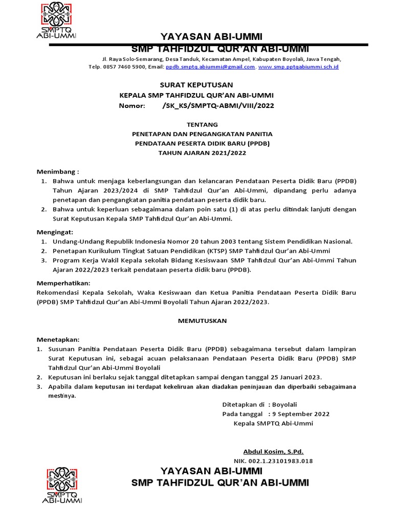 SK - PPDB 23-24 | PDF