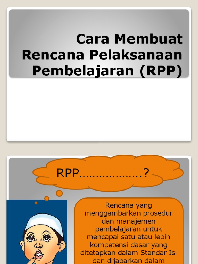 Cara Membuat Rencana Pelaksanaan Pembelajaran (RPP) | PDF