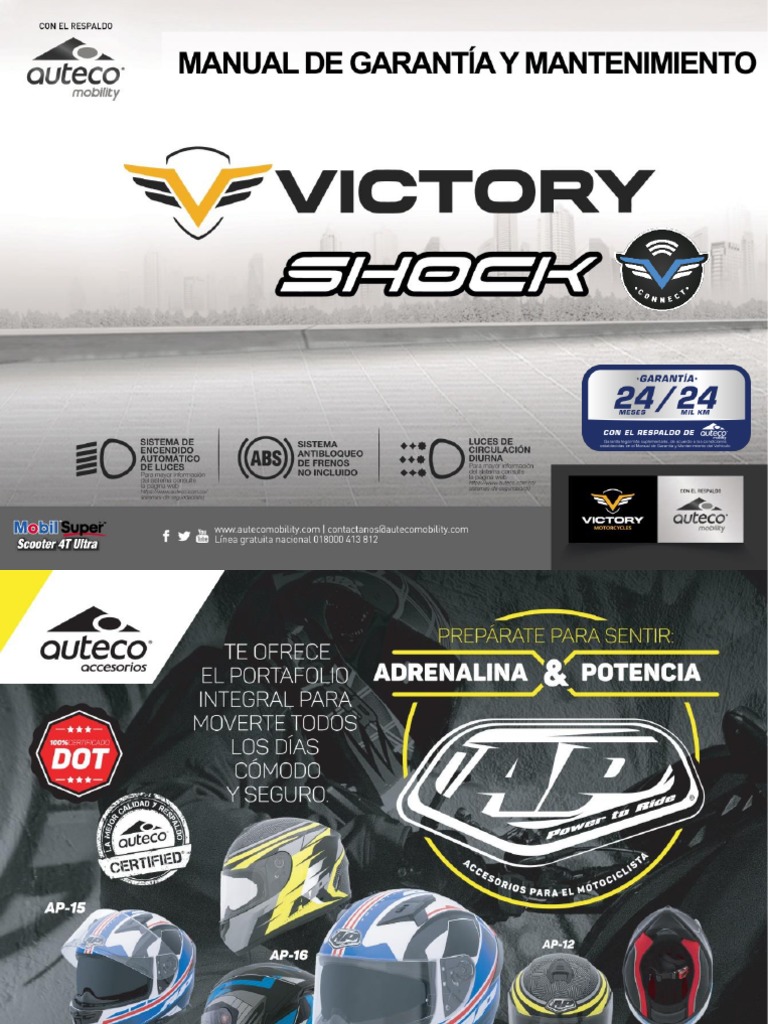 Manual de Garantia y Mantenimiento Victory Shock Tablero-Bluetooth ...