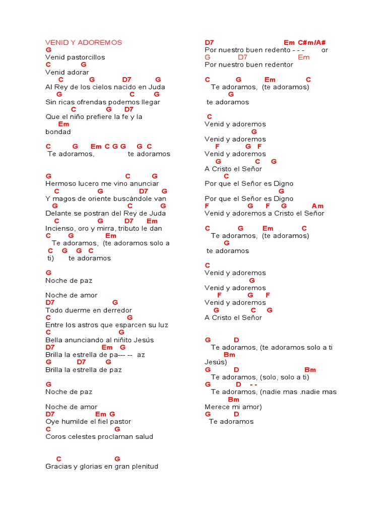 Venid y Adoremos | PDF | Jesús