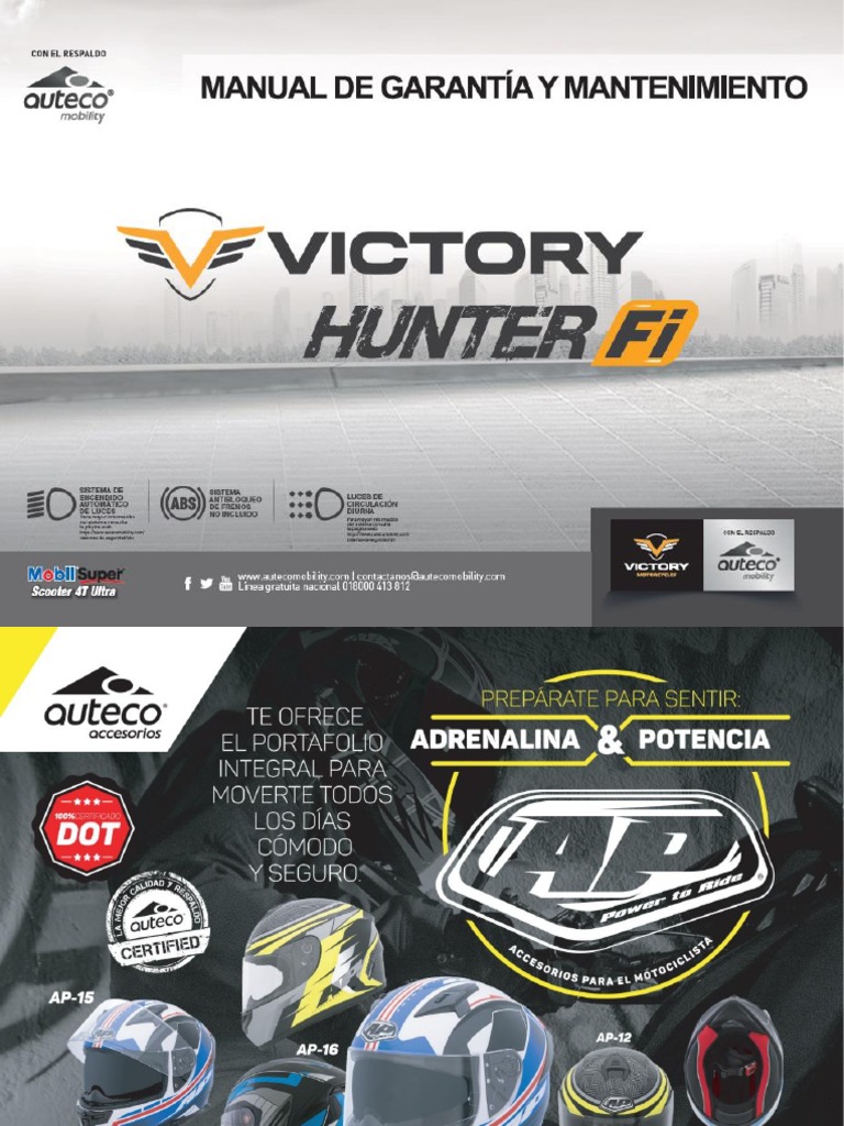 Manual de Garantia y Mantenimiento Victory Hunter | PDF