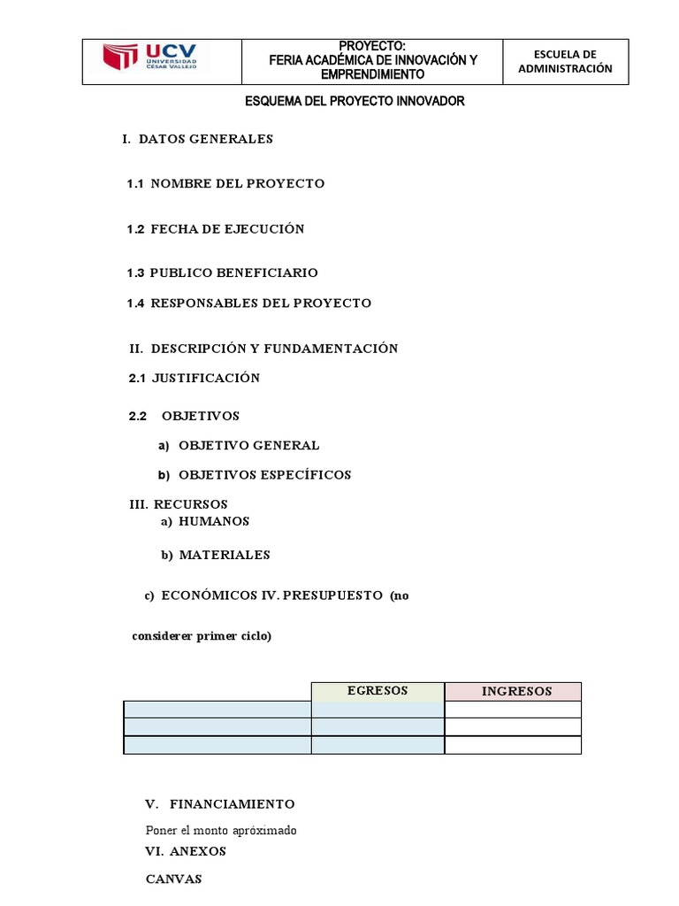 Esquema Proyecto Innovador | PDF | Arte
