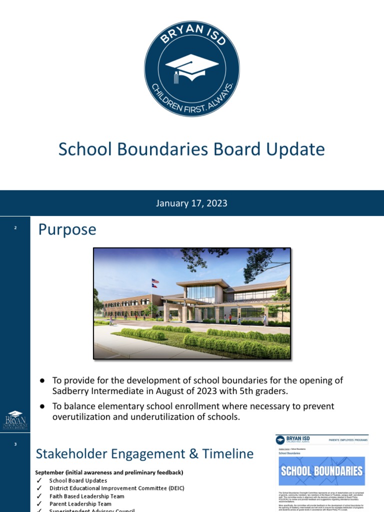 Bryan ISD School Boundaries - Board Recommendation 1-17-23 | PDF