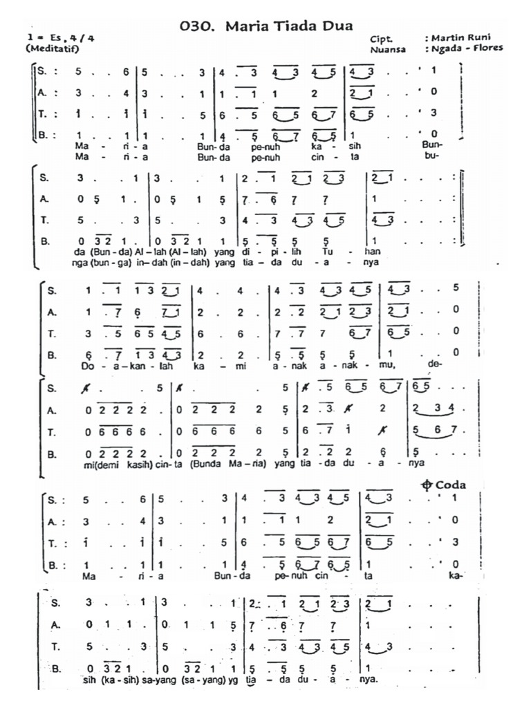 Teks Maria Tiada Dua - Martin Runi | PDF