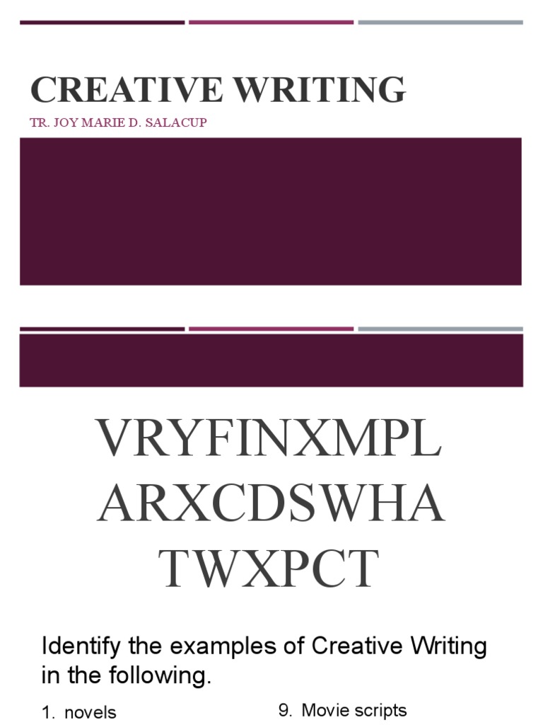 Creative Writing Vs Technical Writing | PDF | Gender | Gender Studies
