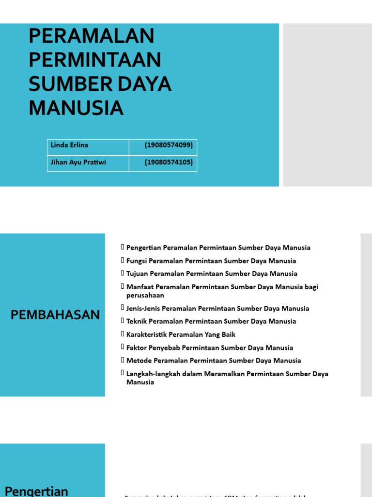 Teknik Peramalan SDM dan Permintaan | PDF | Bisnis | Pengelolaan ...
