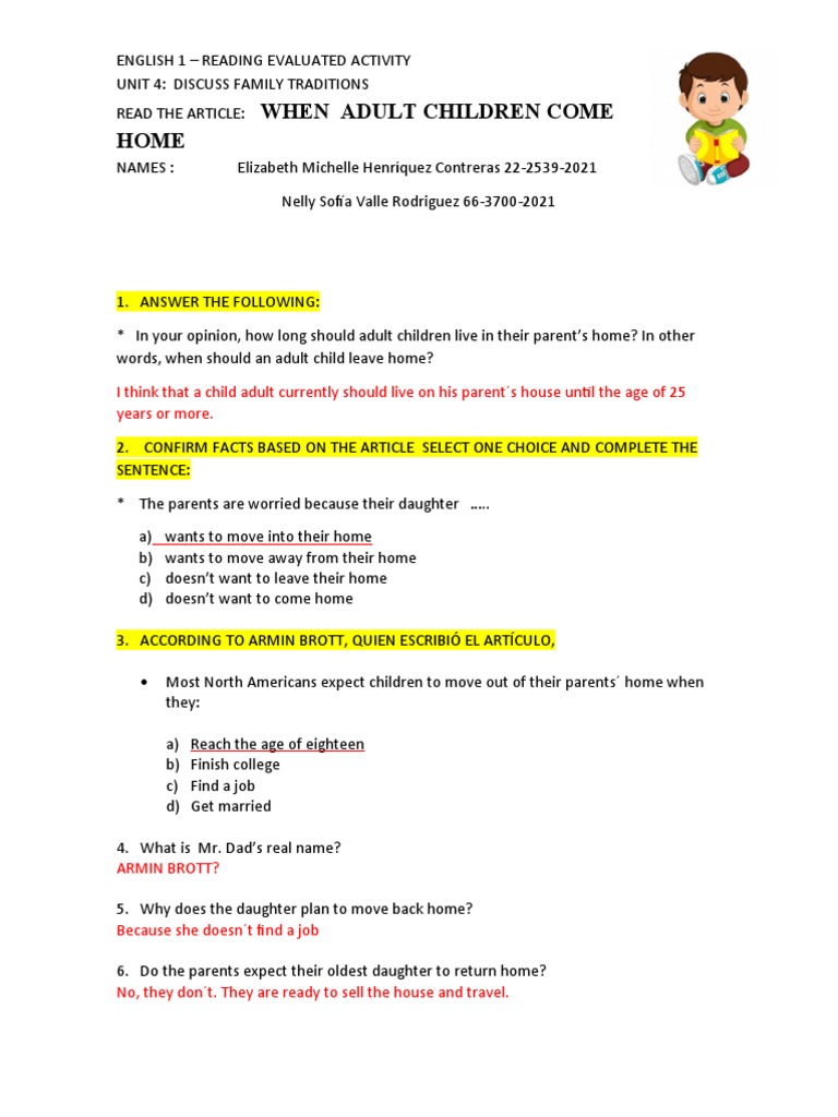 When Adult Children Come Home | PDF