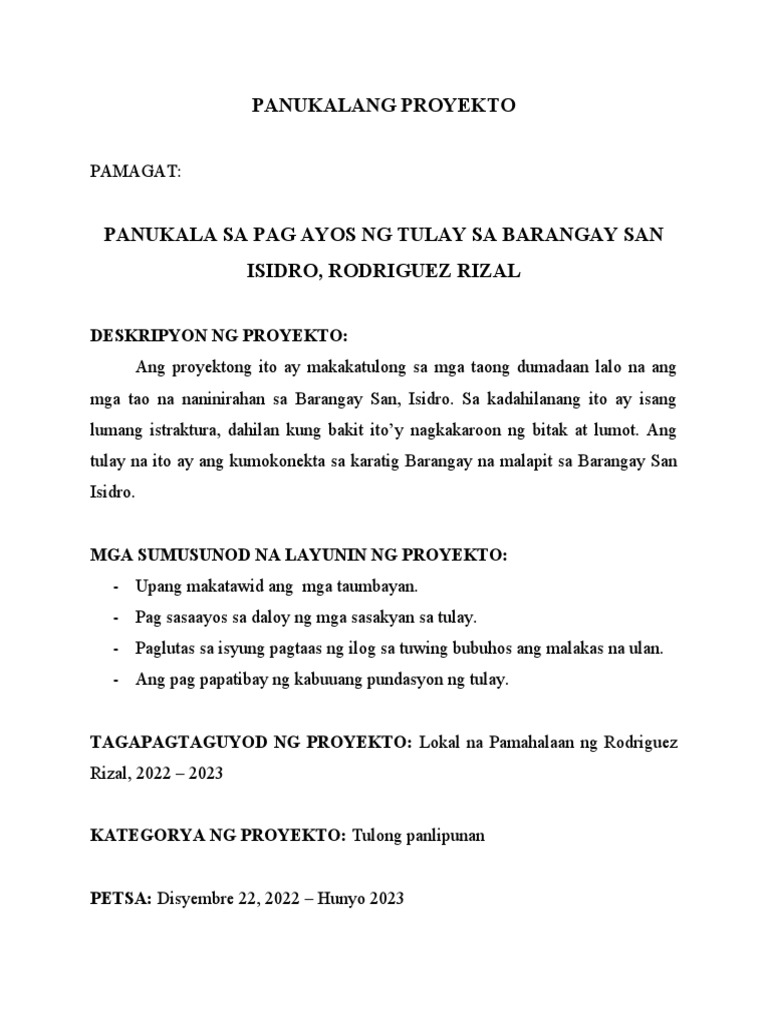 Panukalang Proyekto-Pangkat Baybayin | PDF