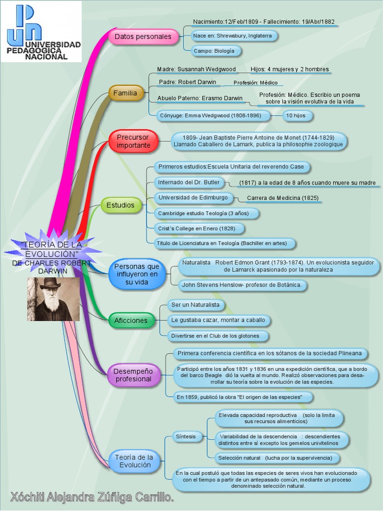 Mapa Mental de Charles Darwin | PDF | Charles Darwin | Evolución