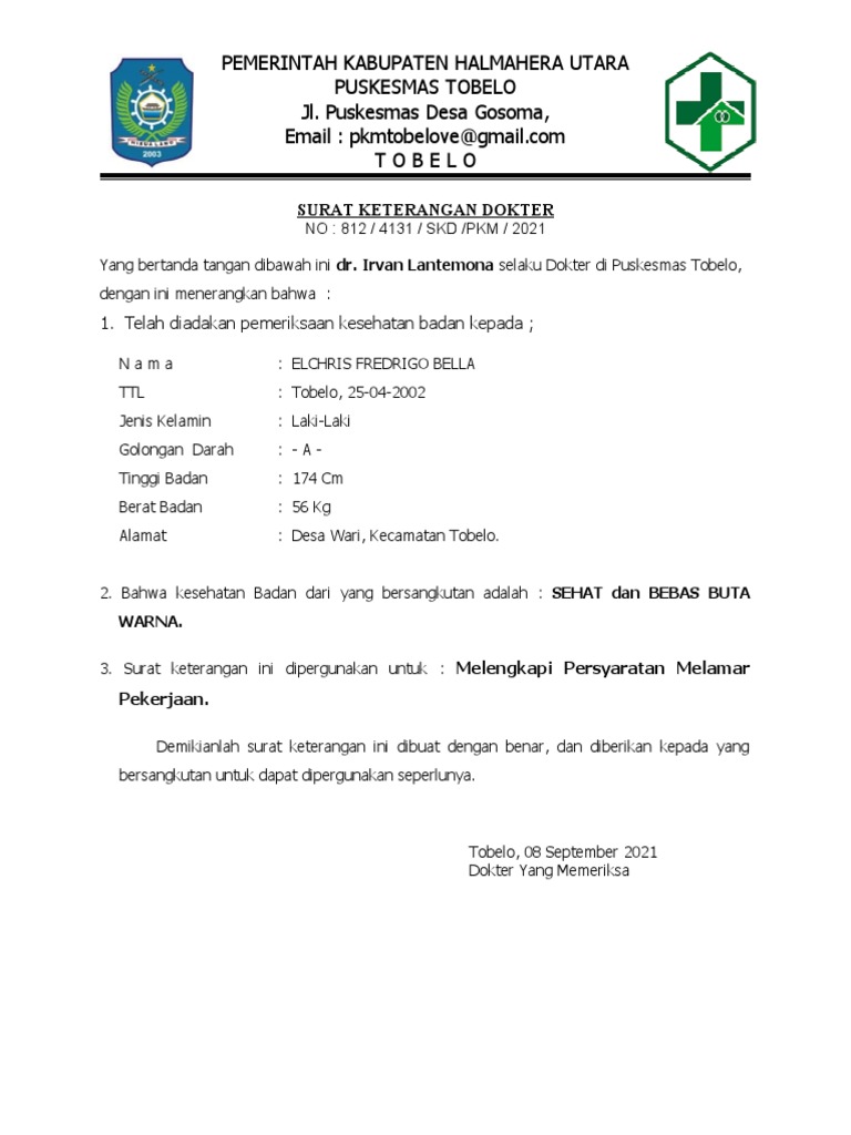 SKD Dr. IRVAN 2021 | PDF