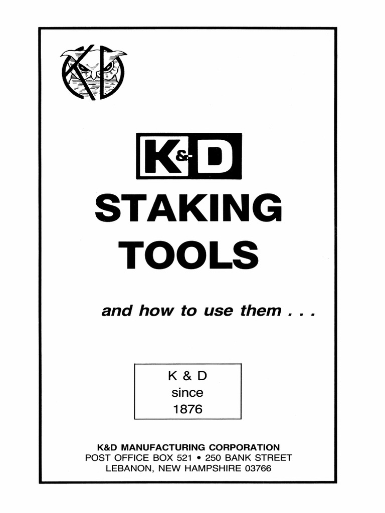 Kand Staking Tools and How To Use Them 1986 | PDF