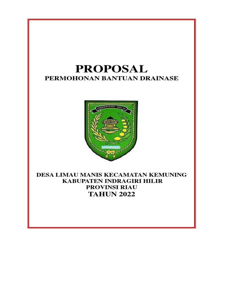 Proposal Drainase Limau Manis | PDF | Griya & Taman
