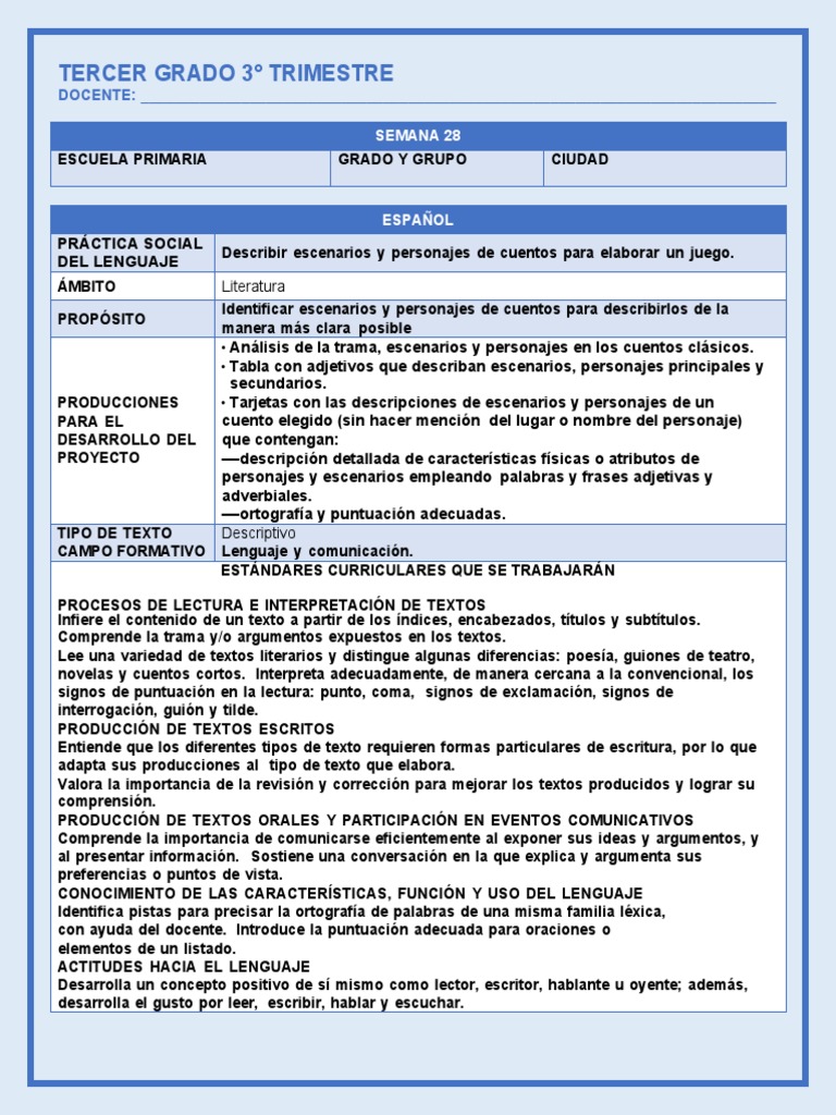 3° Grado Semana 28 (3° Trimestre) | PDF | Imán | Palabra