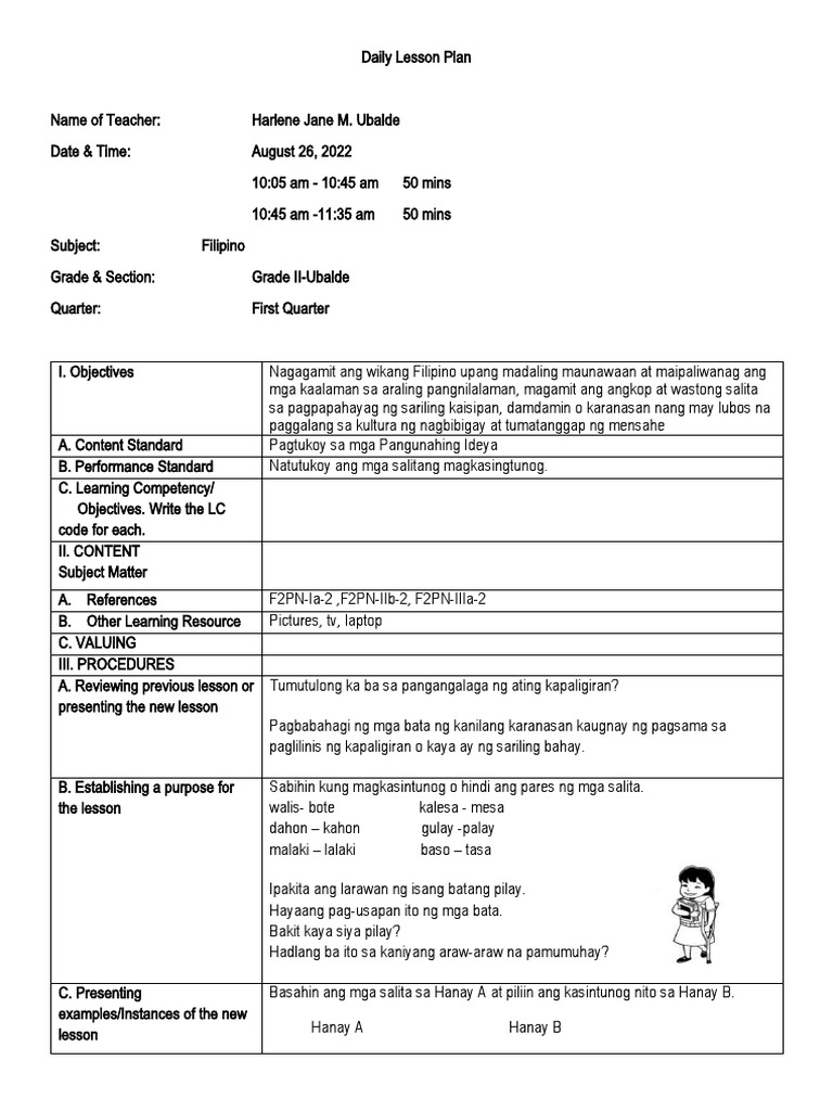 DLP Filipino 2 | PDF