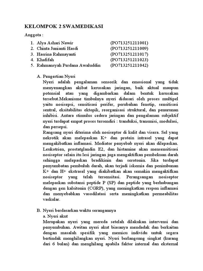 KLP 7 - SWAMEDIKASI - NYERI | PDF