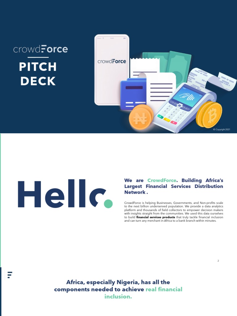 CrowdForce - Pitch Deck 22.04.21 | PDF | Banks | Financial Inclusion