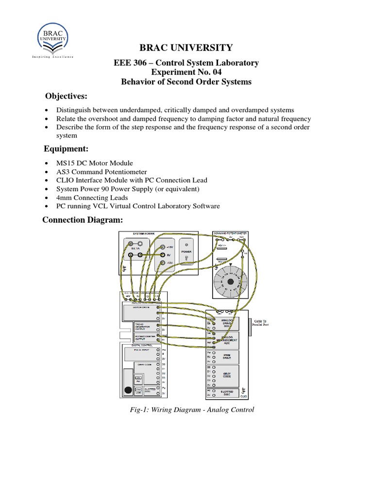 Control System Labsheet Exp4 | PDF | Damping | Applied And Interdisciplinary Physics